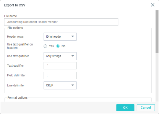 Exporting to CSV – Angles SAP