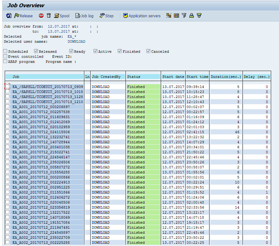 Monitor the refresh cycle execution – Angles SAP